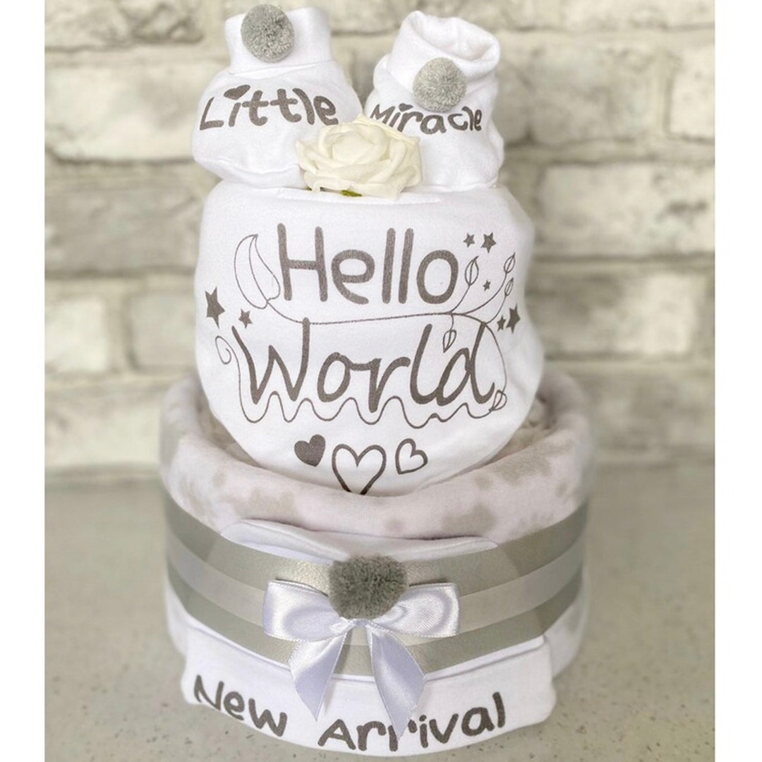 Baby Unisex Nappy Cake Baby Gift Newborn Baby Shower Birth Gift New ...
