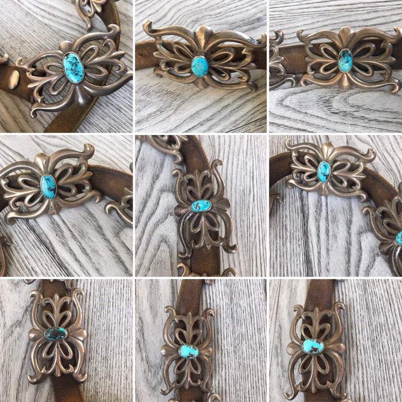 Vintage Turquoise Belt - Etsy