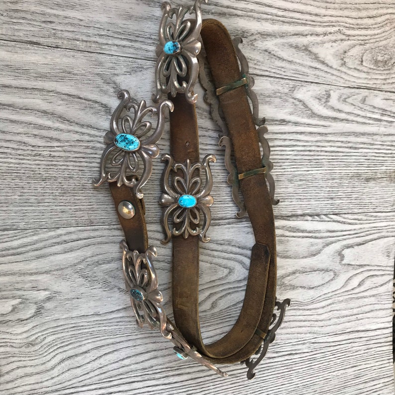 Vintage Turquoise Belt - Etsy