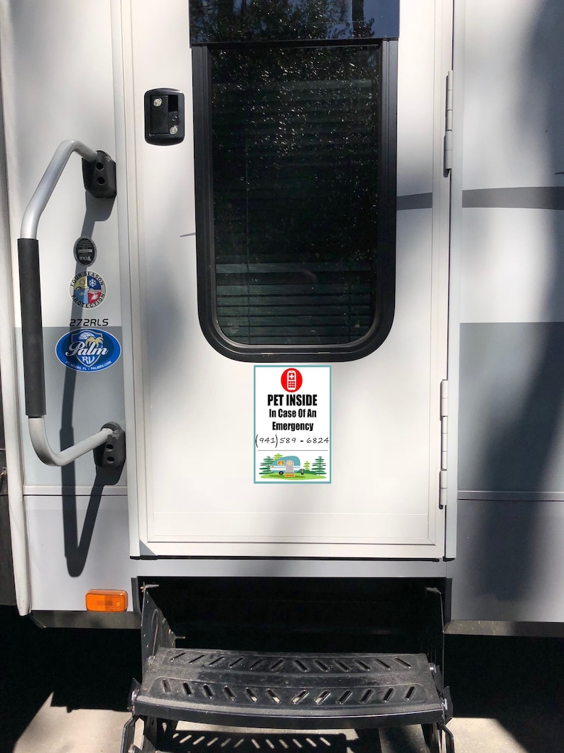 Buy Pet Inside in Case of Emergency Vinyl Sticker for Your RV or Online ...