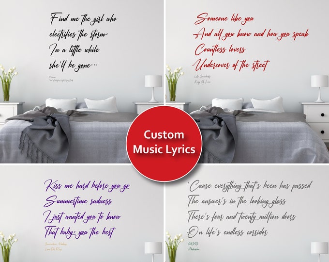 FULLY PERSONALISED Custom Vinyl Wall Art Sticker Decal Design Your OWN ...