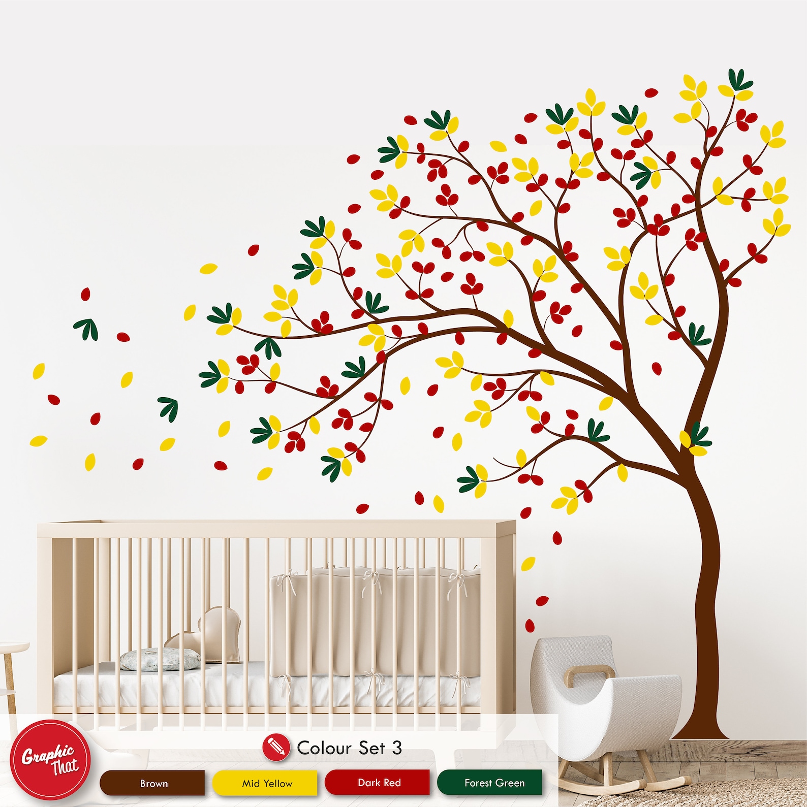 Large Overhanging Tree Wall Decal Huge Beautiful Nursery Wall - Etsy UK