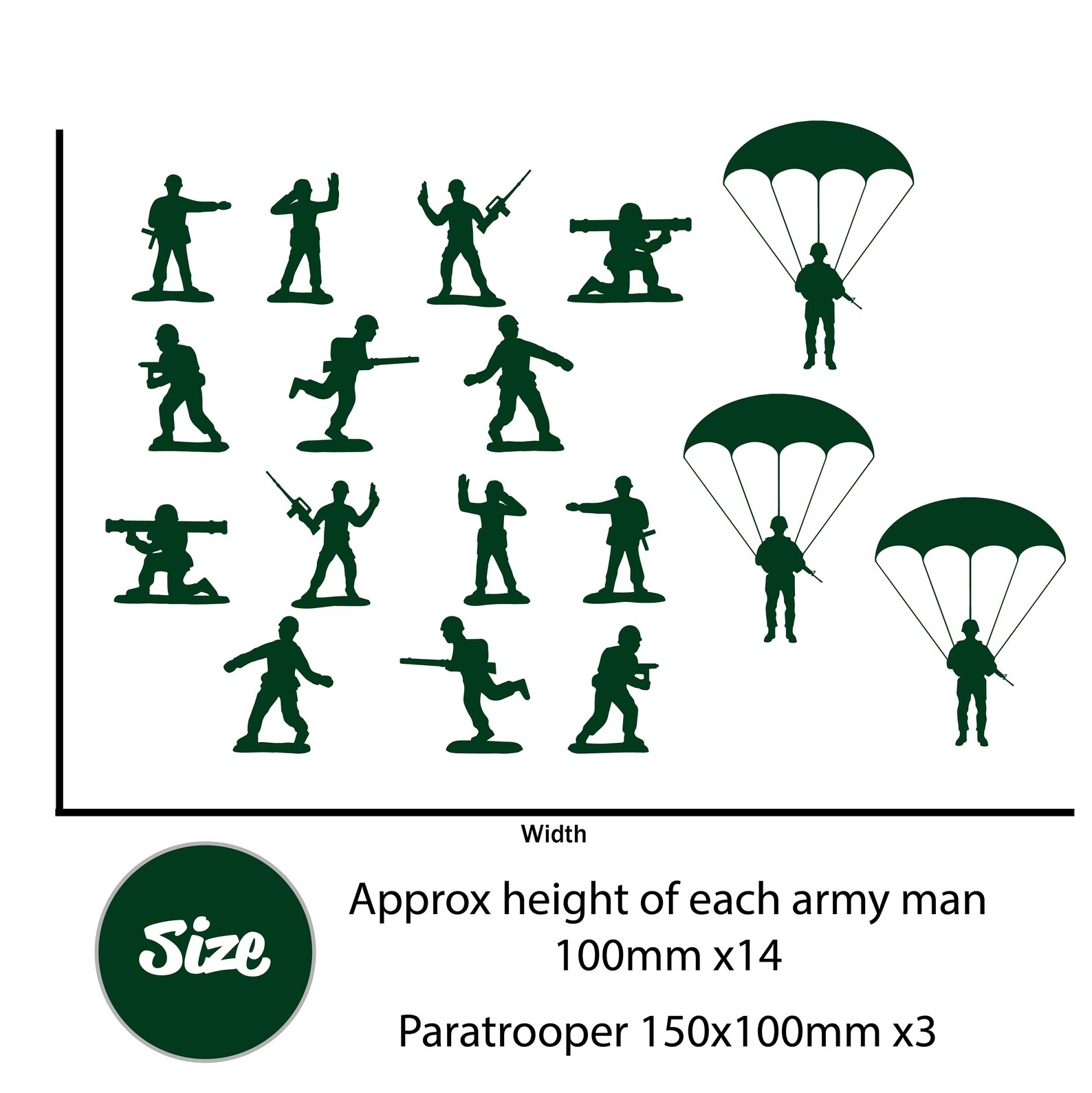 X17 Army Toy Men Wall Stickers Skirting Board Vinyl Boys | Etsy