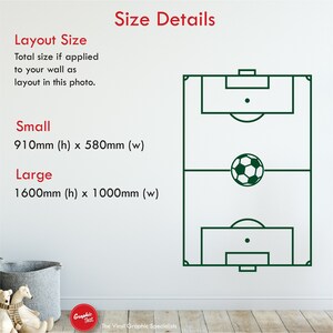 Football Pitch Wall Art Sticker Sports Soccer Bedroom Vinyl Decal - Etsy UK