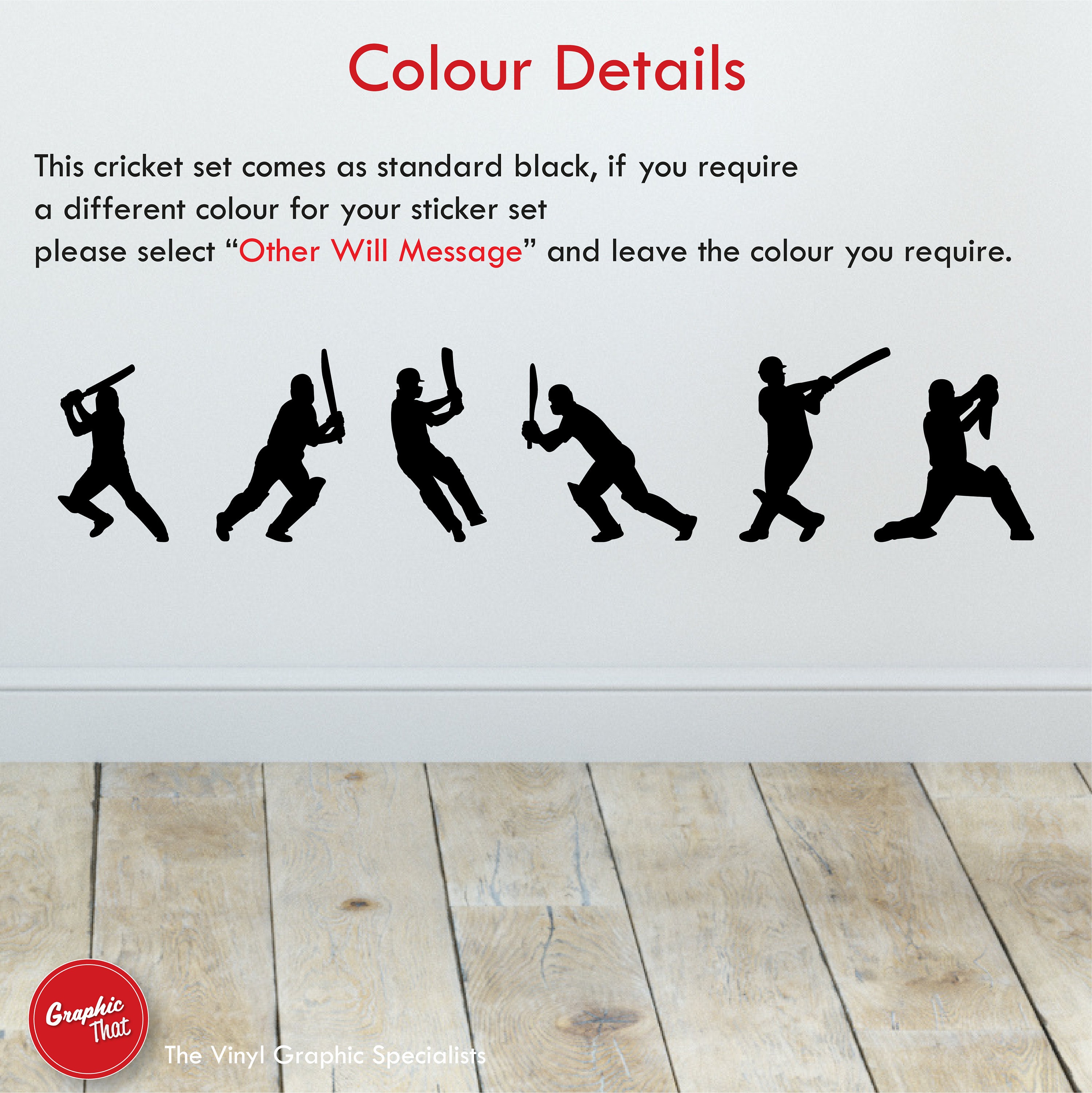 X6 Cricket Wall Sticker Cricketers Skirting Board Boys Bedroom - Etsy UK