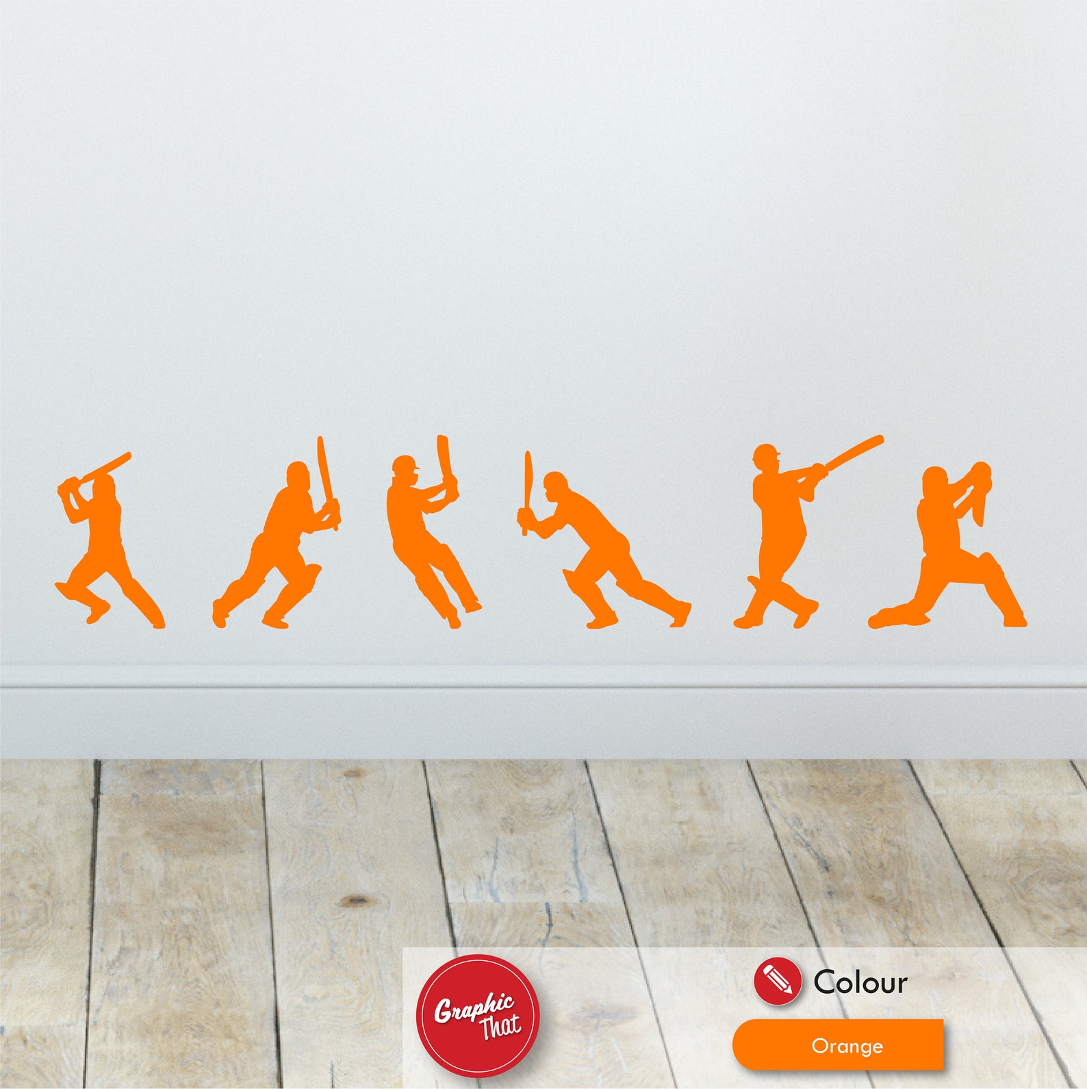 X6 Cricket Wall Sticker Cricketers Skirting Board Boys Bedroom - Etsy UK