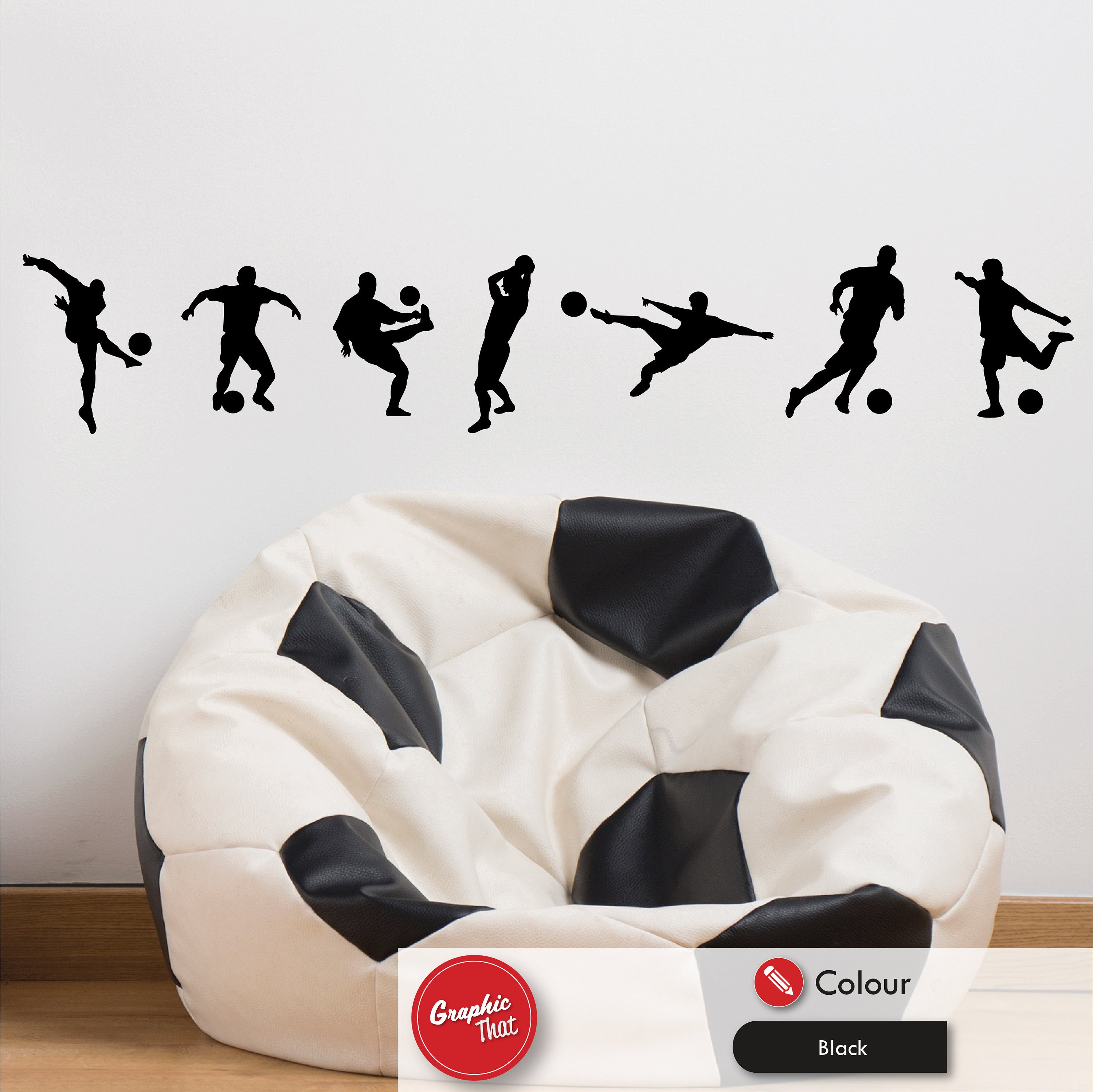 X7 Football Wall Stickers Lunch Box Skirting Board Boys Girls | Etsy UK