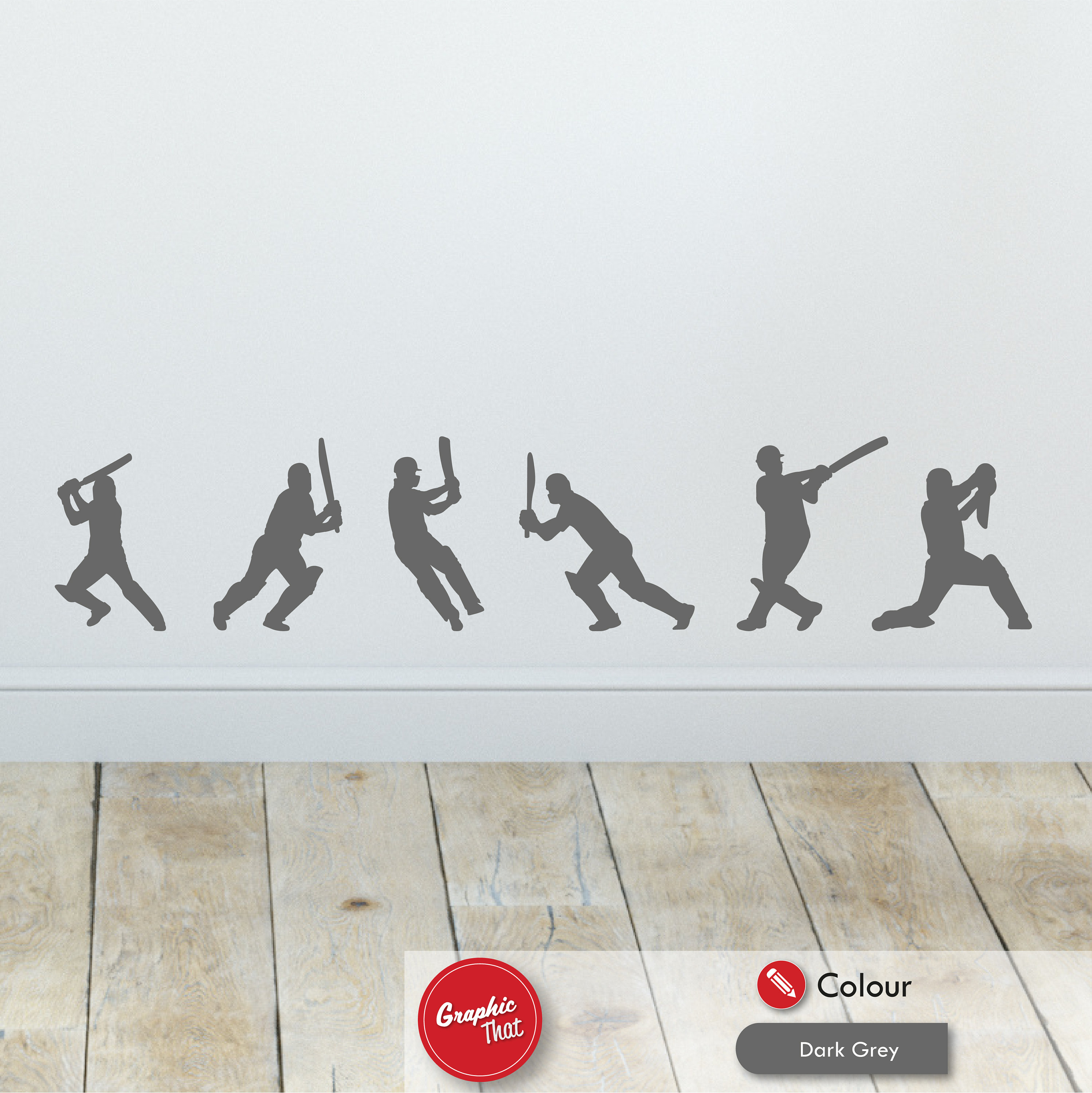 X6 Cricket Wall Sticker Cricketers Skirting Board Boys Bedroom - Etsy UK