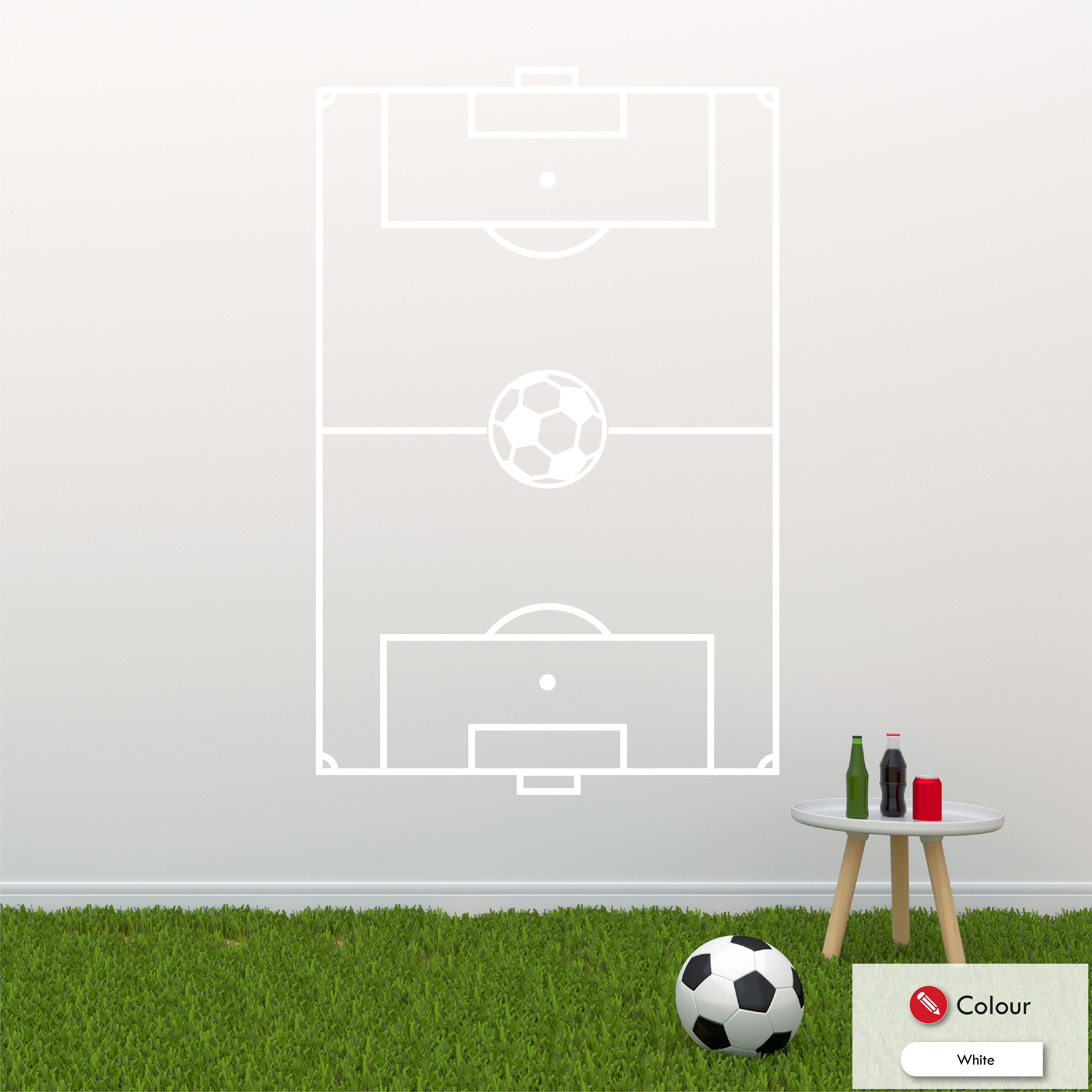 Football Pitch Wall Art Sticker Sports Soccer Bedroom Vinyl Decal - Etsy UK