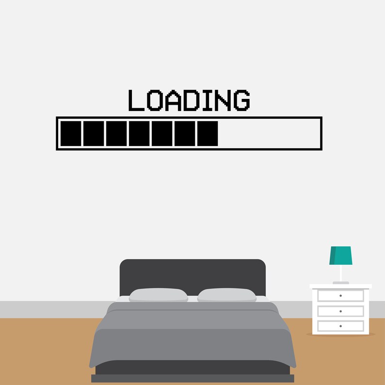 Loading Bar Wall Art Sticker Gaming Vinyl Decal For Kids | Etsy