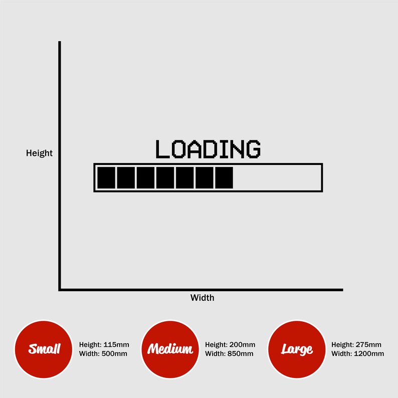 Loading Bar Wall Art Sticker Gaming Vinyl Decal For Kids | Etsy