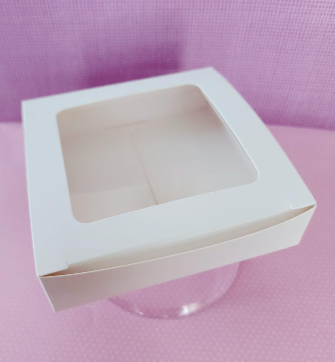 Mini White Treat Box, Small Cookie Box, Small Cake Box (with Window ...