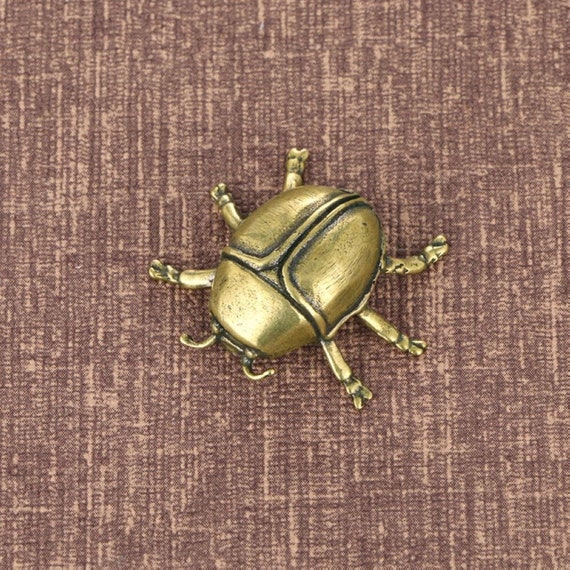 Antiqued Curio Chinese Solid Brass Beetle Ladybug Insect - Etsy
