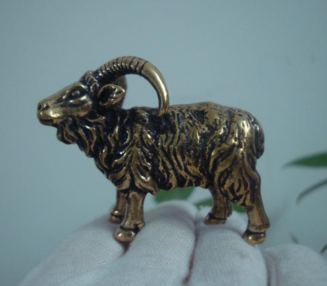 Retro Curio Chinese Solid Bronze Zodiac Goat Animal Figurine Statue - Etsy