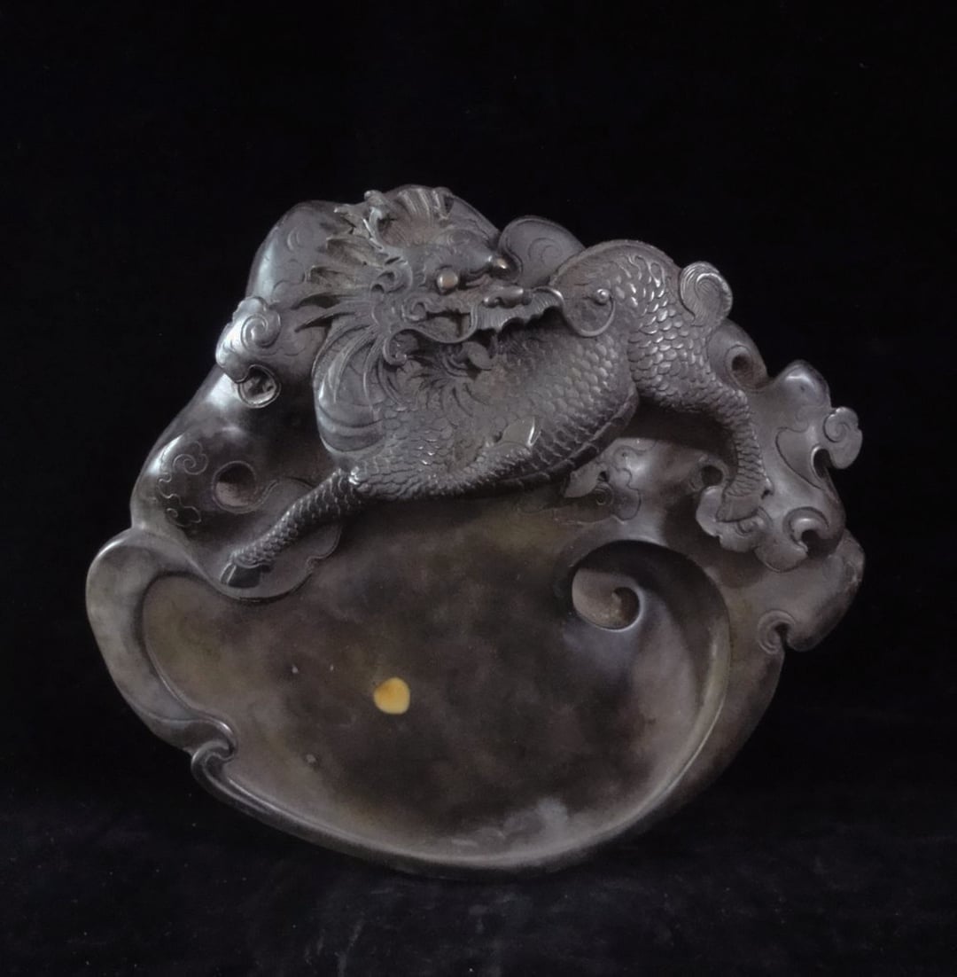 Large Old Chinese Calligraphy Ink Stone Hand Carving Kylin - Etsy