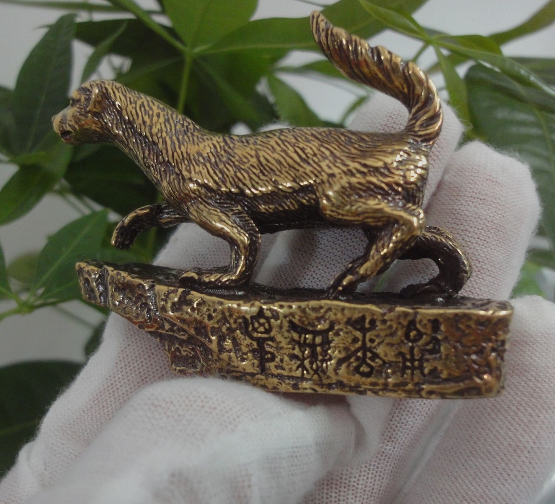 Retro Curio Chinese Solid Bronze Badger Statue Sculpture Decoration - Etsy