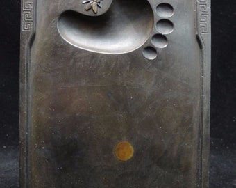 Old Chinese Inkstone Hand Carving Dragon Ink Stone Ink Slab Mark W/ Ink ...