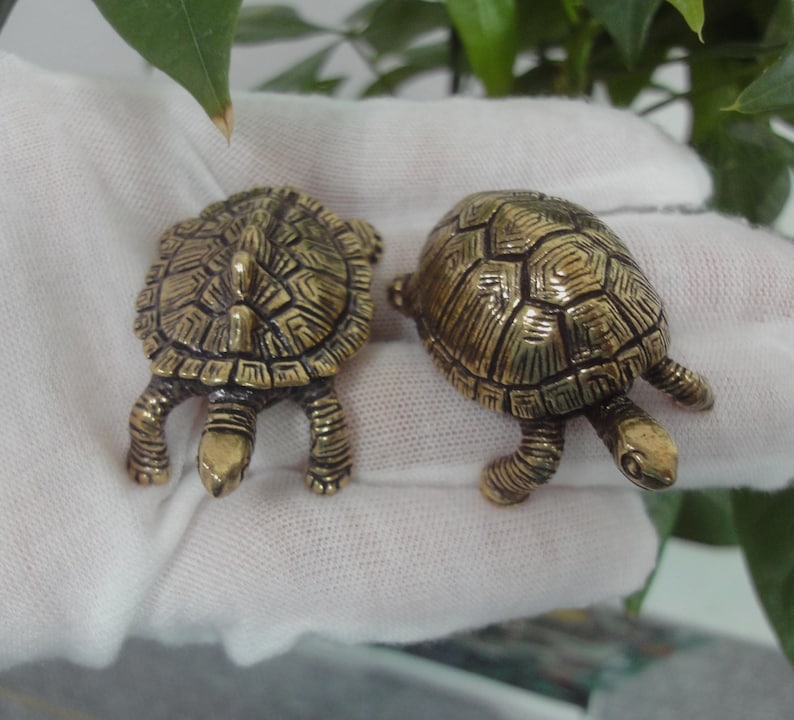 A Pair of Retro Curio Solid Bronze Turtles Statues Sculptures - Etsy