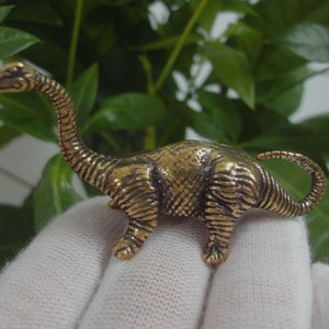 Retro Chinese Solid Brass Brontosaurus Dinosaur Statue Figure Sculpture ...