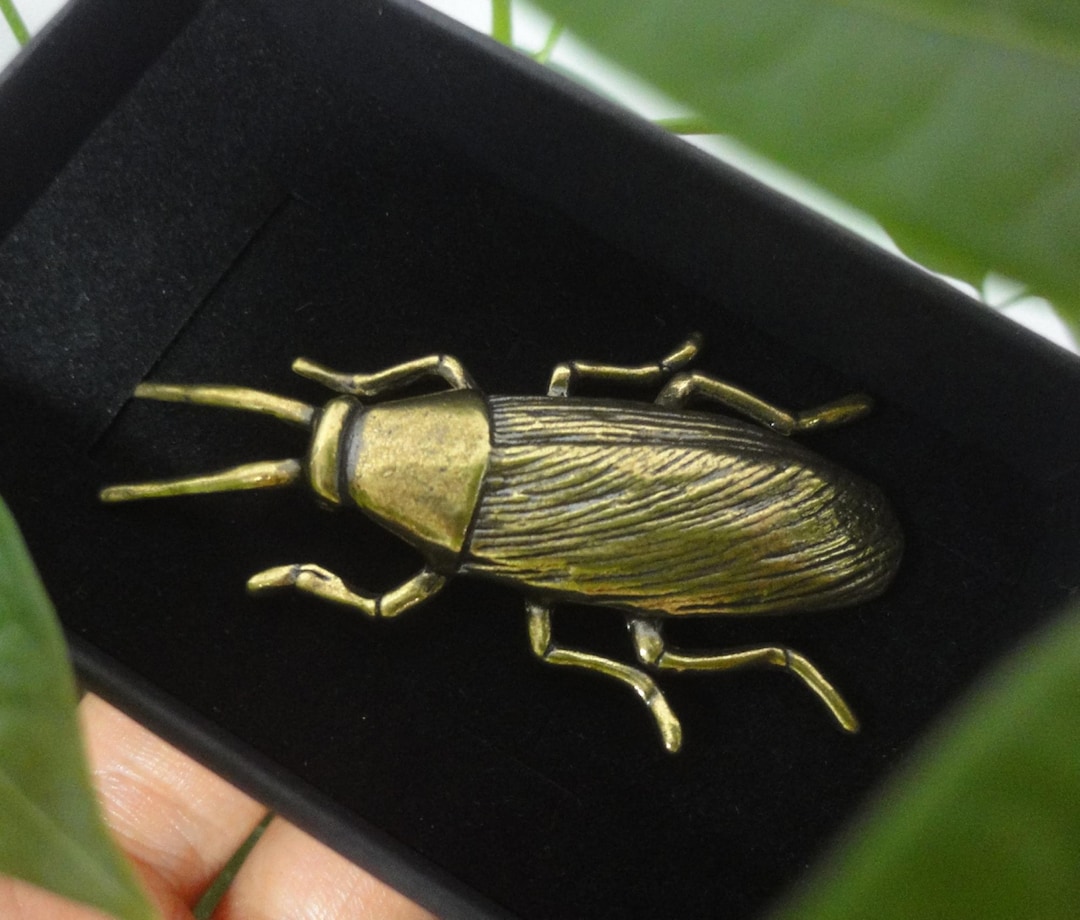 Retro Solid Brass Cockroach Insect Statue Sculpture for Garden ...