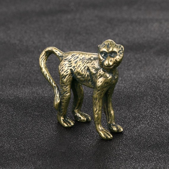 Antique Curio Chinese Solid Bronze Zodiac Monkey Animal Statue - Etsy
