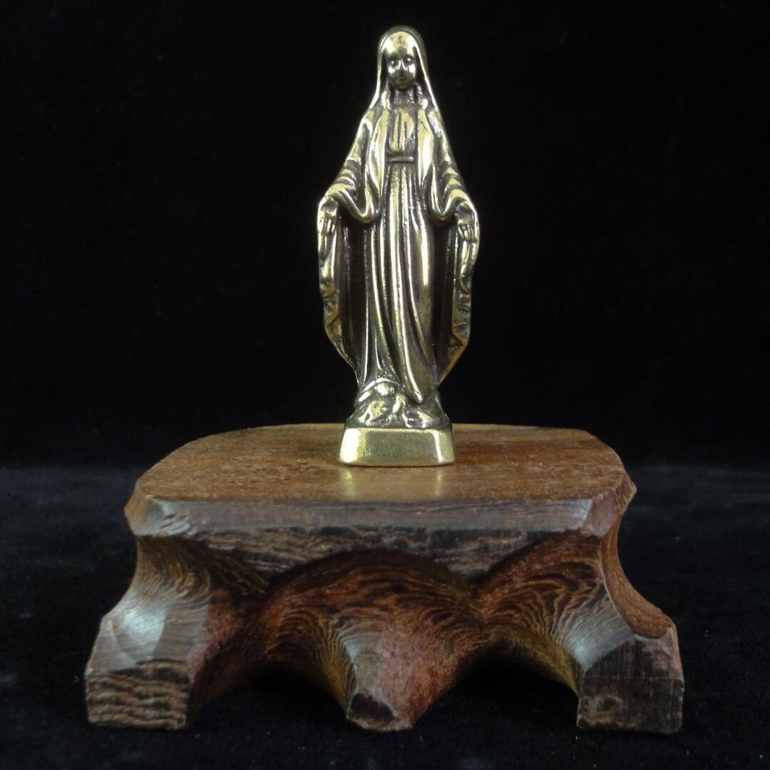 Antiqued Chinese Solid Bronze Casting of Virgin Mary Statue - Etsy