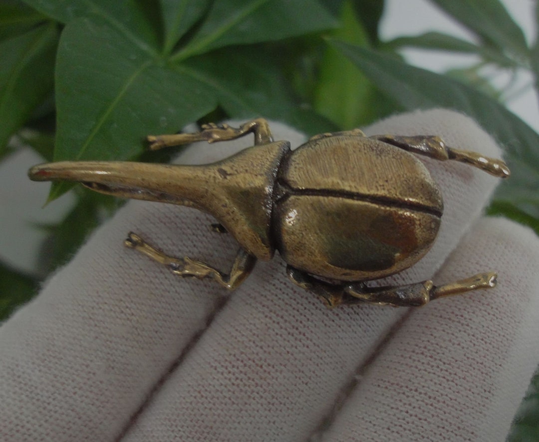 Vintage Chinese Solid Brass Insect Small Metal Statue Animal Figurines ...