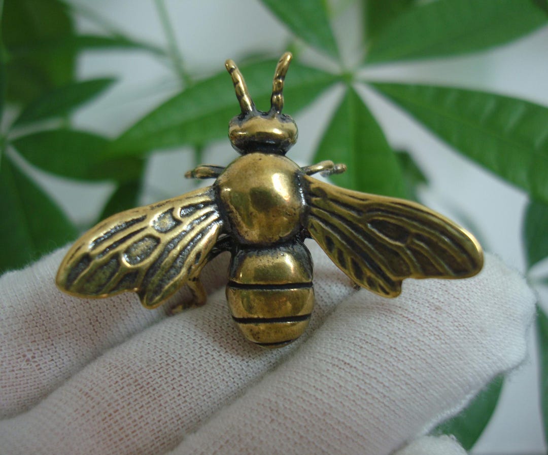 4.7CM Solid Brass Bee Figurines Insect Statue Animal Sculpture Gift - Etsy