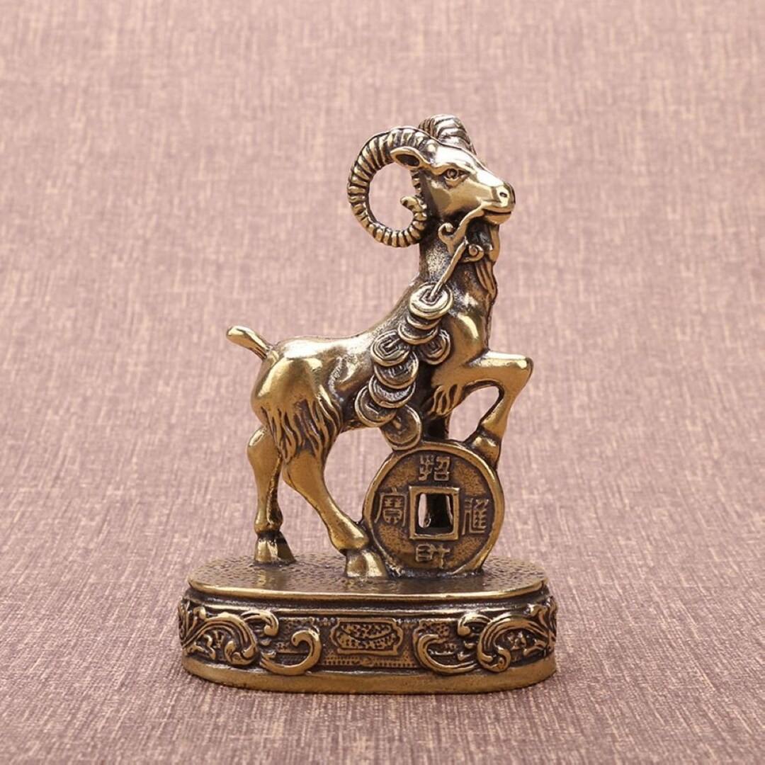 Vintage Chinese Old Solid Bronze Goat Sculpture Animal Figurines - Etsy