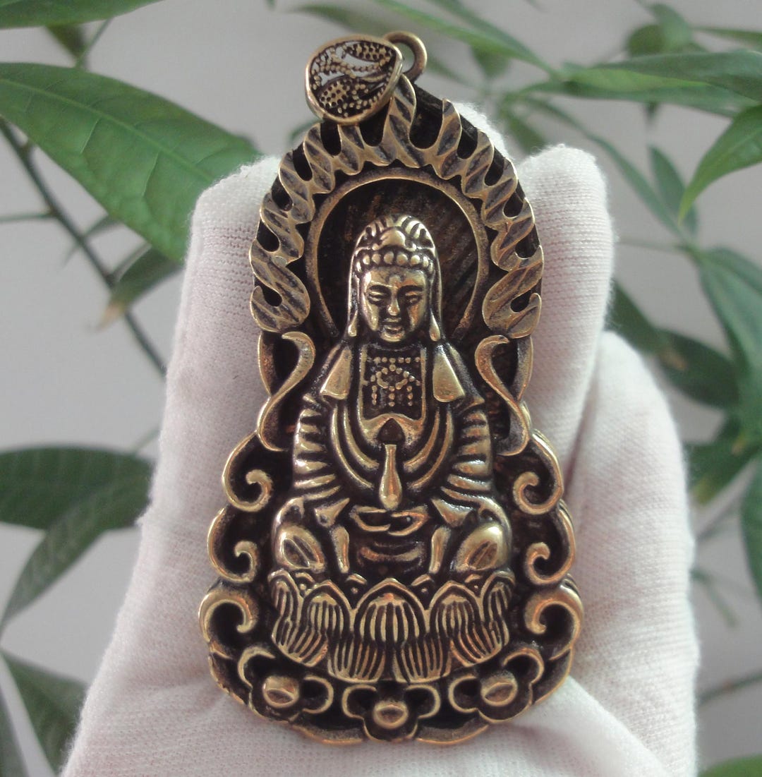 Creativity Antiqued Chinese Brozne "guanyin" Buddha Women Pendant - Etsy