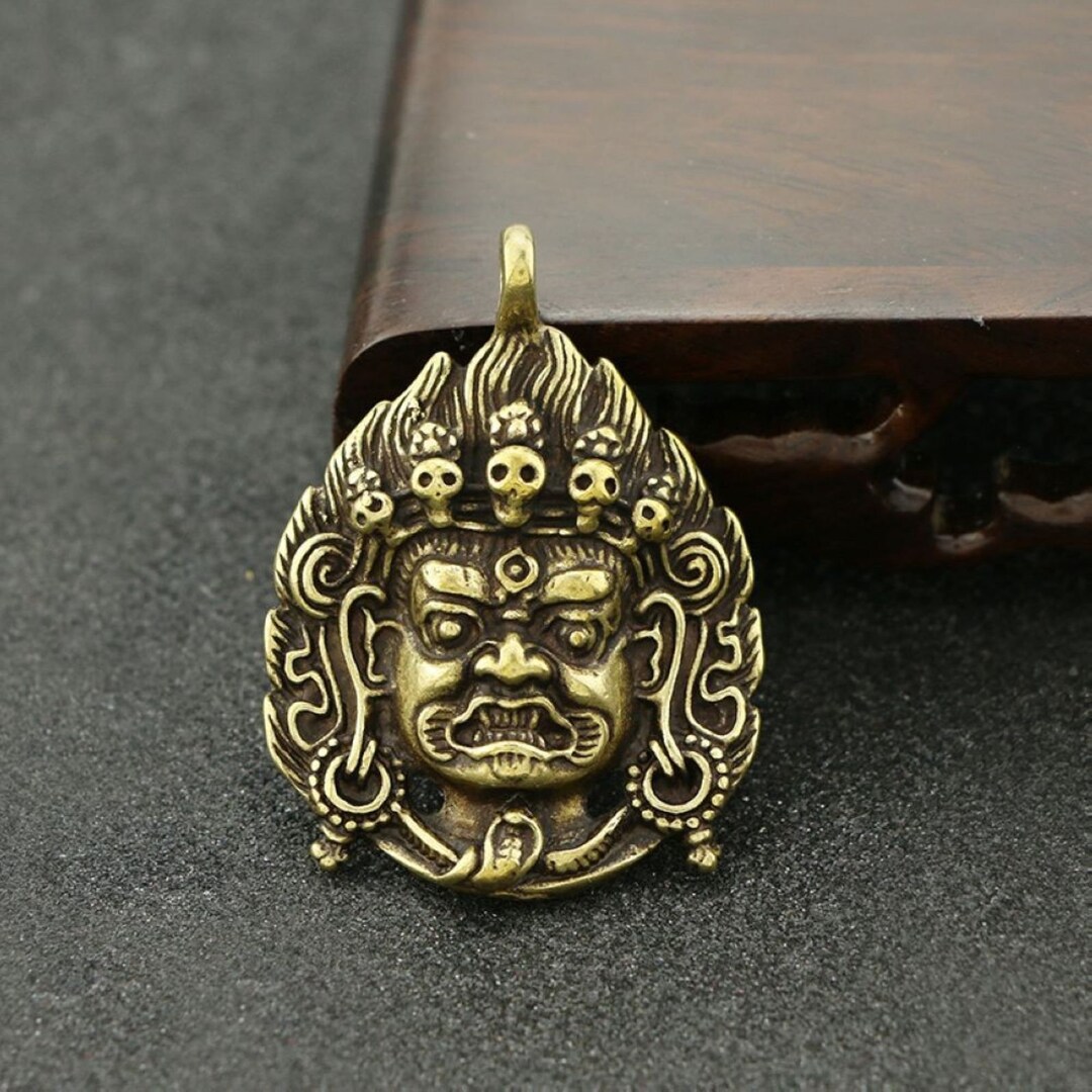 Retro Chinese Solid Bronze Statue ''fudo'' Mingo Buddha Pendant - Etsy
