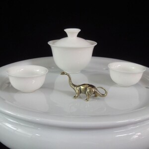 Retro Chinese Solid Brass Brontosaurus Dinosaur Statue Figure Sculpture ...