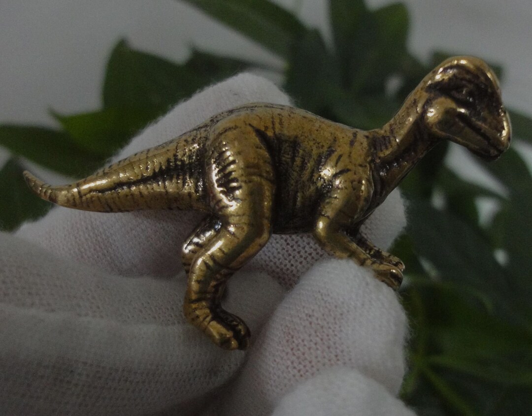 Retro Curio Chinese Solid Brass Cute Dinosaur Statue Sculpture - Etsy