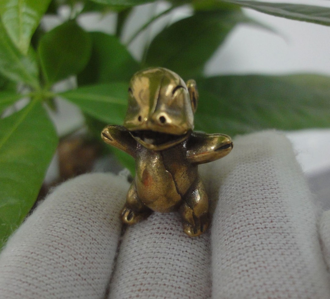 Antiqued Chinese Solid Brass Cute Charmander Statue Figurine - Etsy