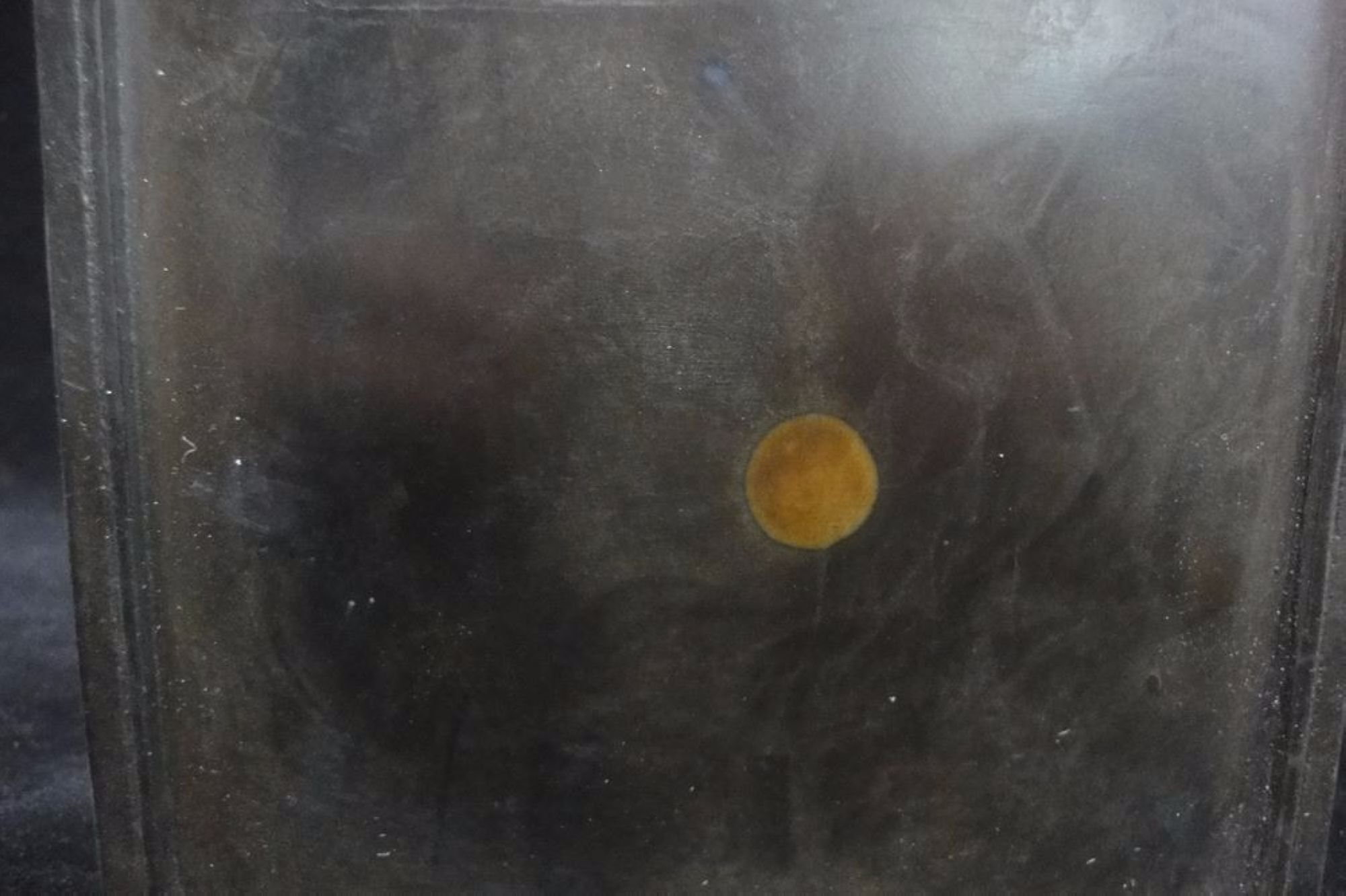 Heavy Old Chinese Inkstone: Hand Carved Footmark Ink Slab With Ink ...