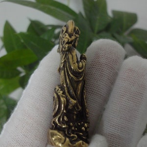 Creativity Chinese Old Solid Bronze Statue "guanyin" Buddha Pendant - Etsy