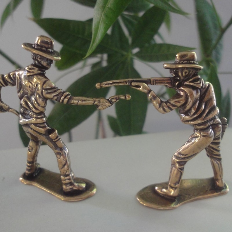 Antique Cowboy Statue - Etsy