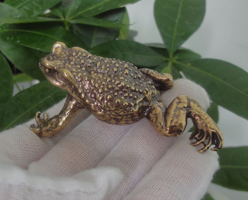 Retro Curio Chinese Solid Bronze Toad Statue Animal Sculpture - Etsy