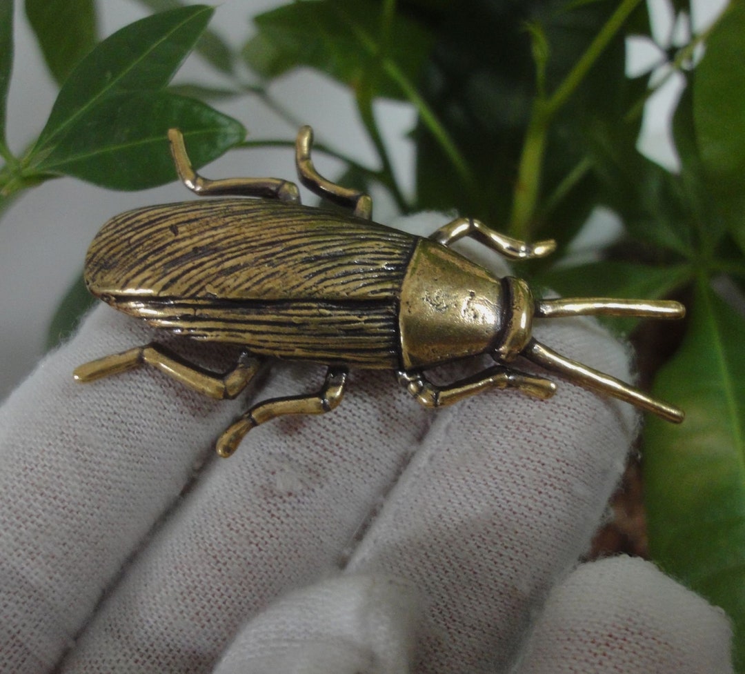 Creativity Retro Chinese Solid Bronze Cockroach Insect Statue Sculpture ...
