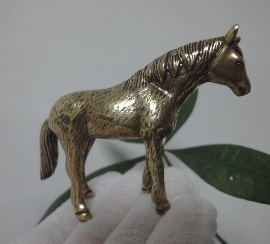 Antiqued Solid Brass Chollima Statue Chinese Horse Figurine - Etsy