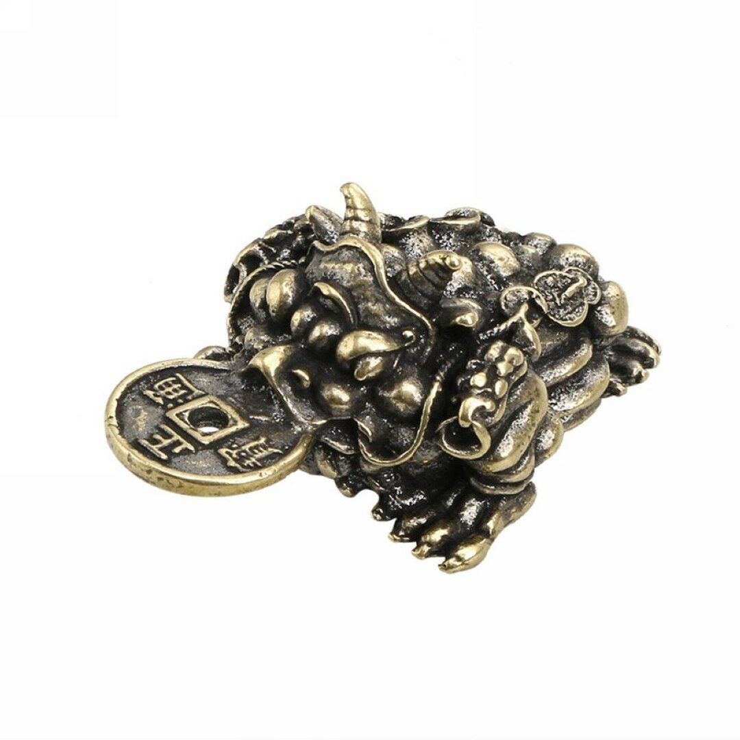 Old Chinese Solid Bronze Statue "pixiu" and Coin Incense Burner Decor ...