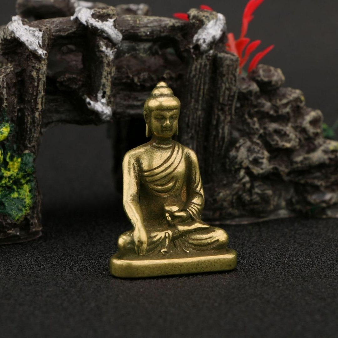 Retro Curio Chinese Solid Bronze Buddha Statue Sculpture - Etsy