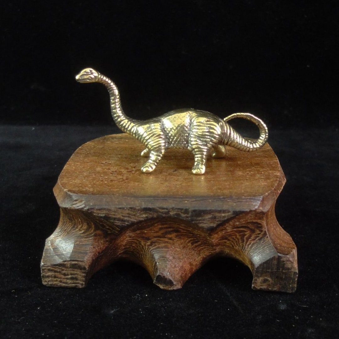 Retro Chinese Solid Brass Brontosaurus Dinosaur Statue Figure Sculpture ...