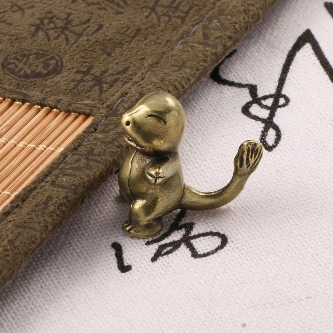 Antiqued Chinese Solid Brass Cute Charmander Statue Figurine - Etsy