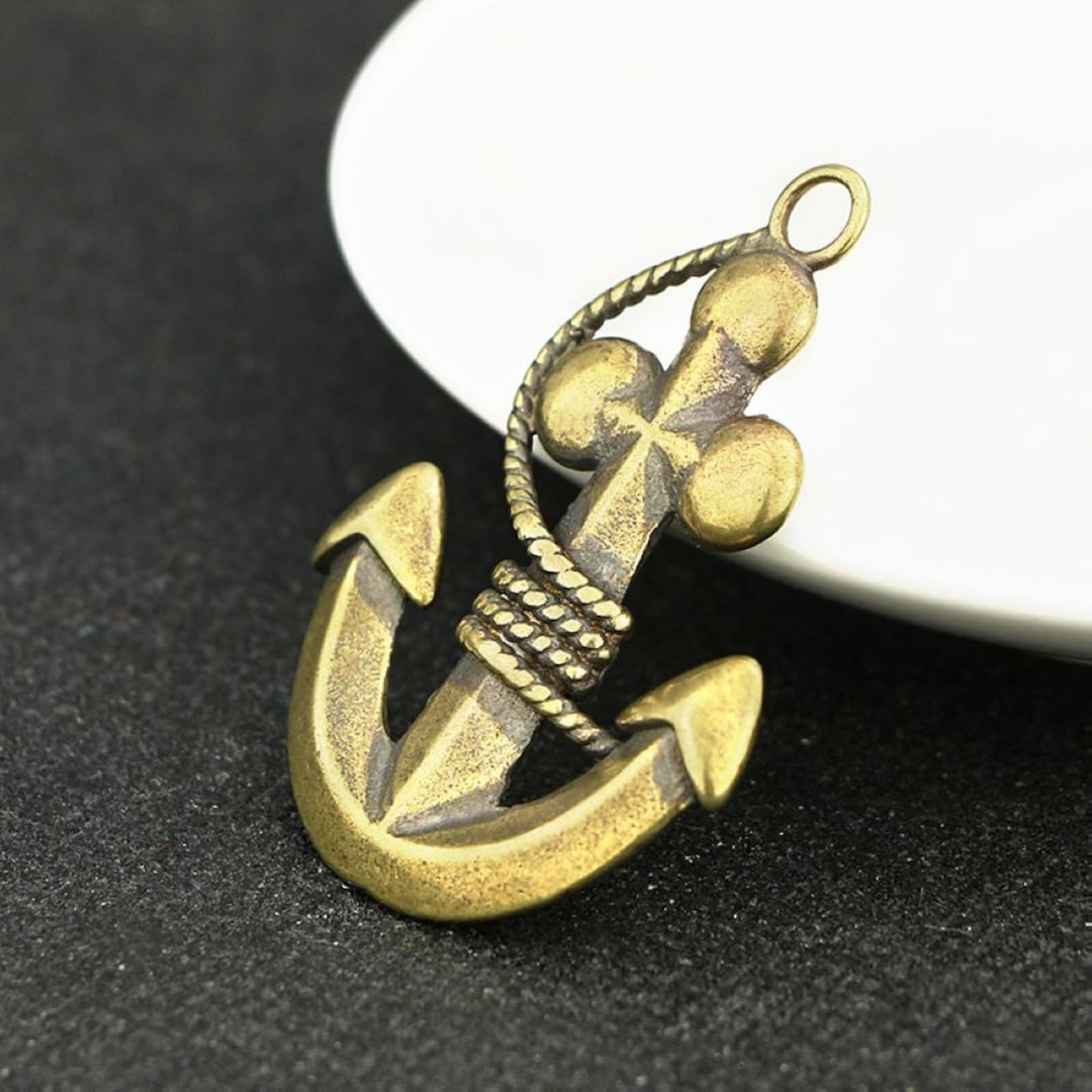 Creativity Chinese Old Solid Bronze Boat Anchor Pendant Keyring - Etsy