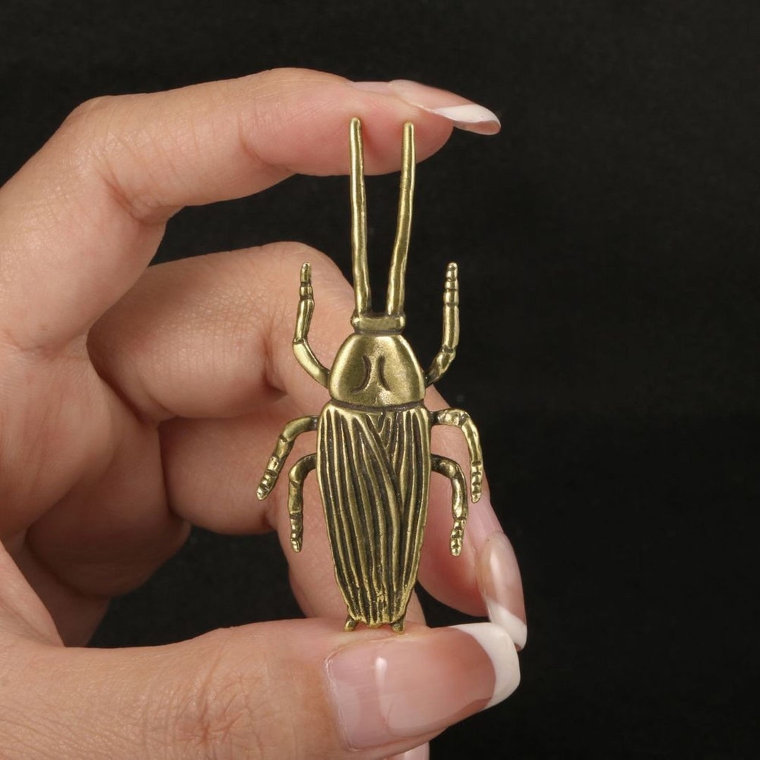 Tricky Funny Cockroach Antiqued Chinese Solid Brass Statue Figurine - Etsy
