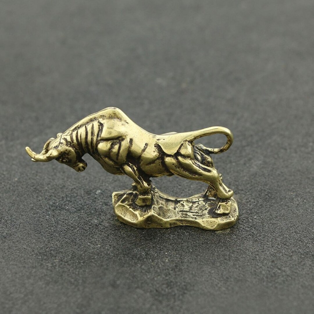 6CM Retro Curio Chinese Solid Bronze Cattle Statue Animal Sculpture - Etsy