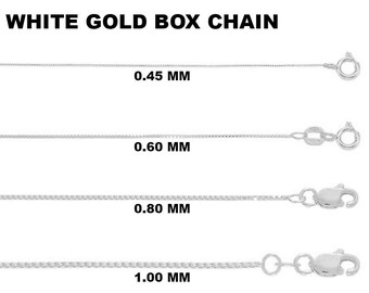 White Gold Chain | Etsy