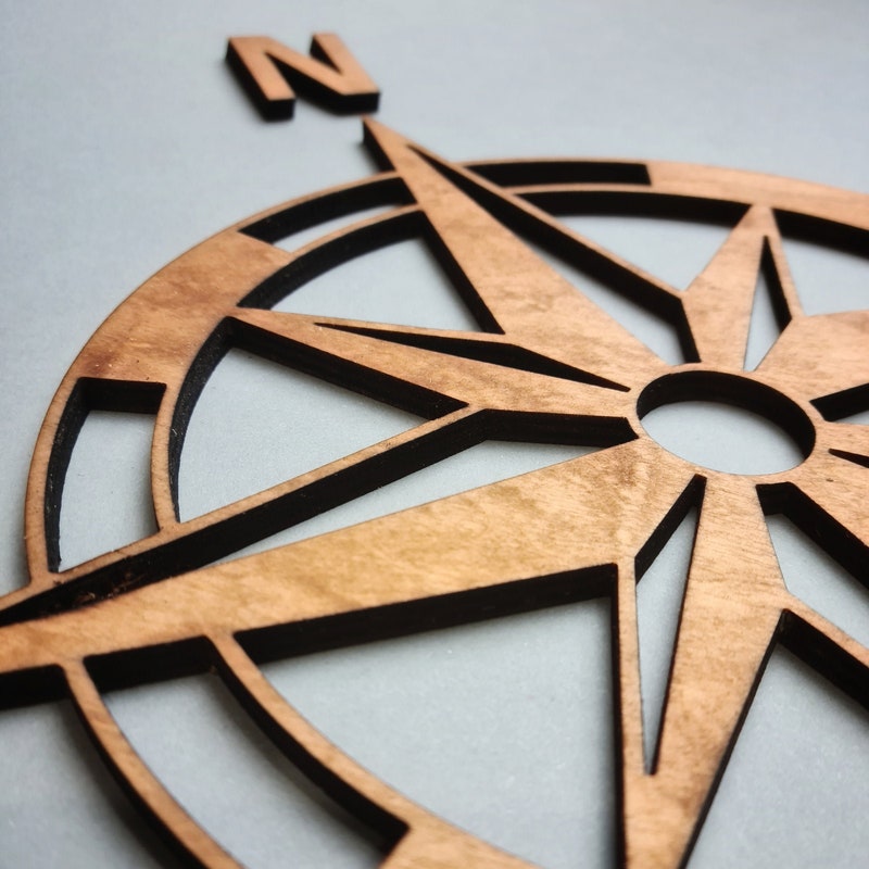 Wooden Compass - Etsy