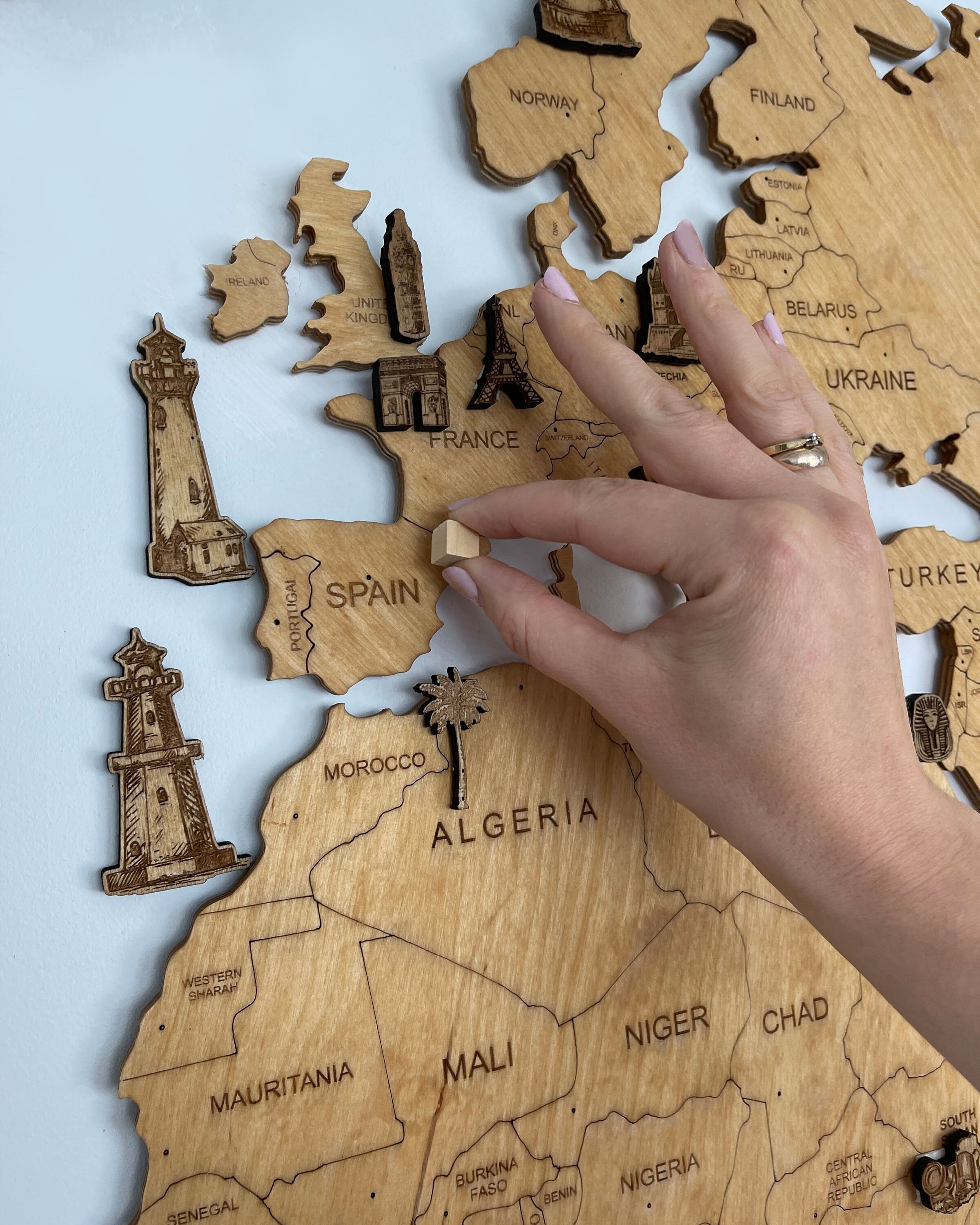 Wooden World Map Rustic Wall Decor Wall Decor Travel Map | Etsy